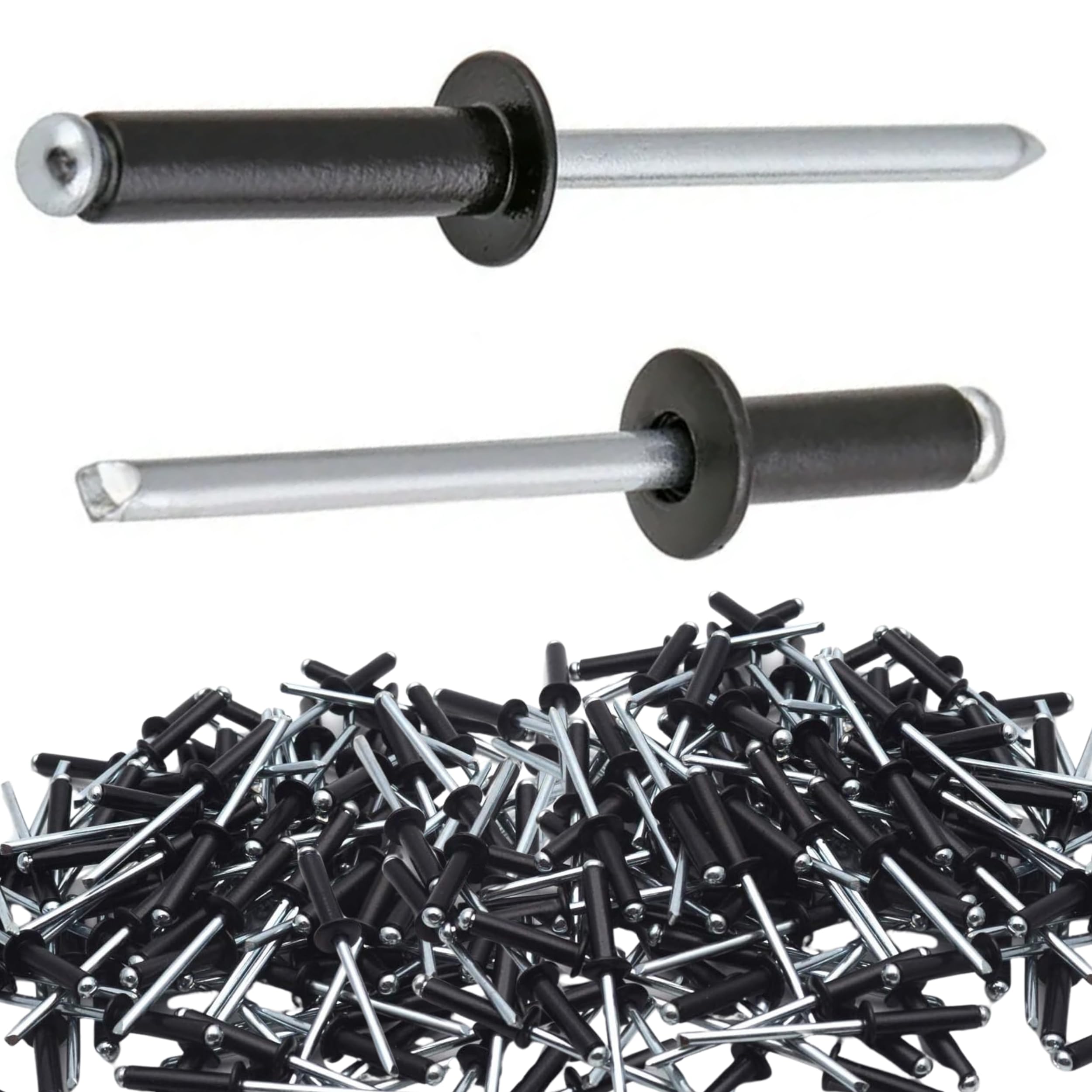 Buy 100PCS Black Flange Aluminum Pop Rivets 3/16" x 1/2" Long Pop ...