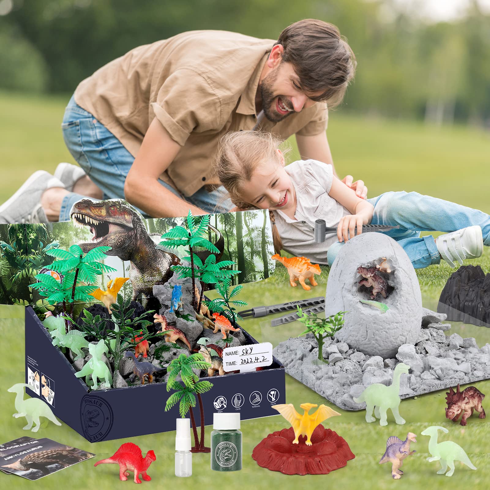 Excavation Toy For Kids Dragon Egg Digging Kit - 12 Mystery Dragon Eggs ...