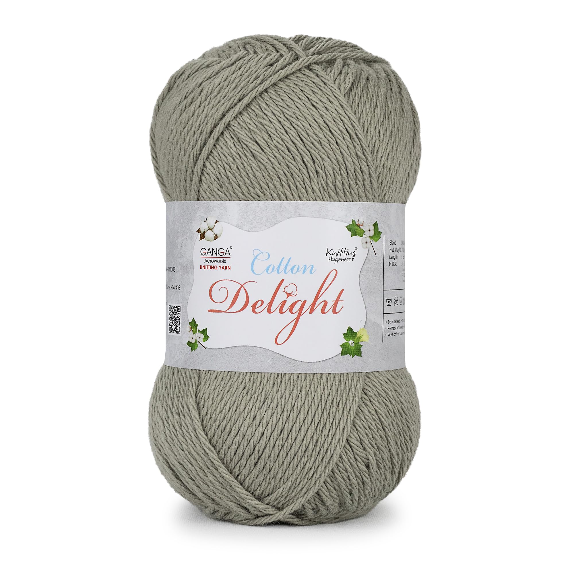 Cotton Delight, DK Weight Cotton Yarn, OEKOTEX Class l Certified, Shade ...