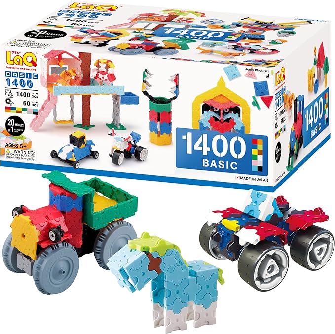 Amazon.com: LaQ Basic 1400 | 1460 Pieces | 20 Models | Age 5 ...