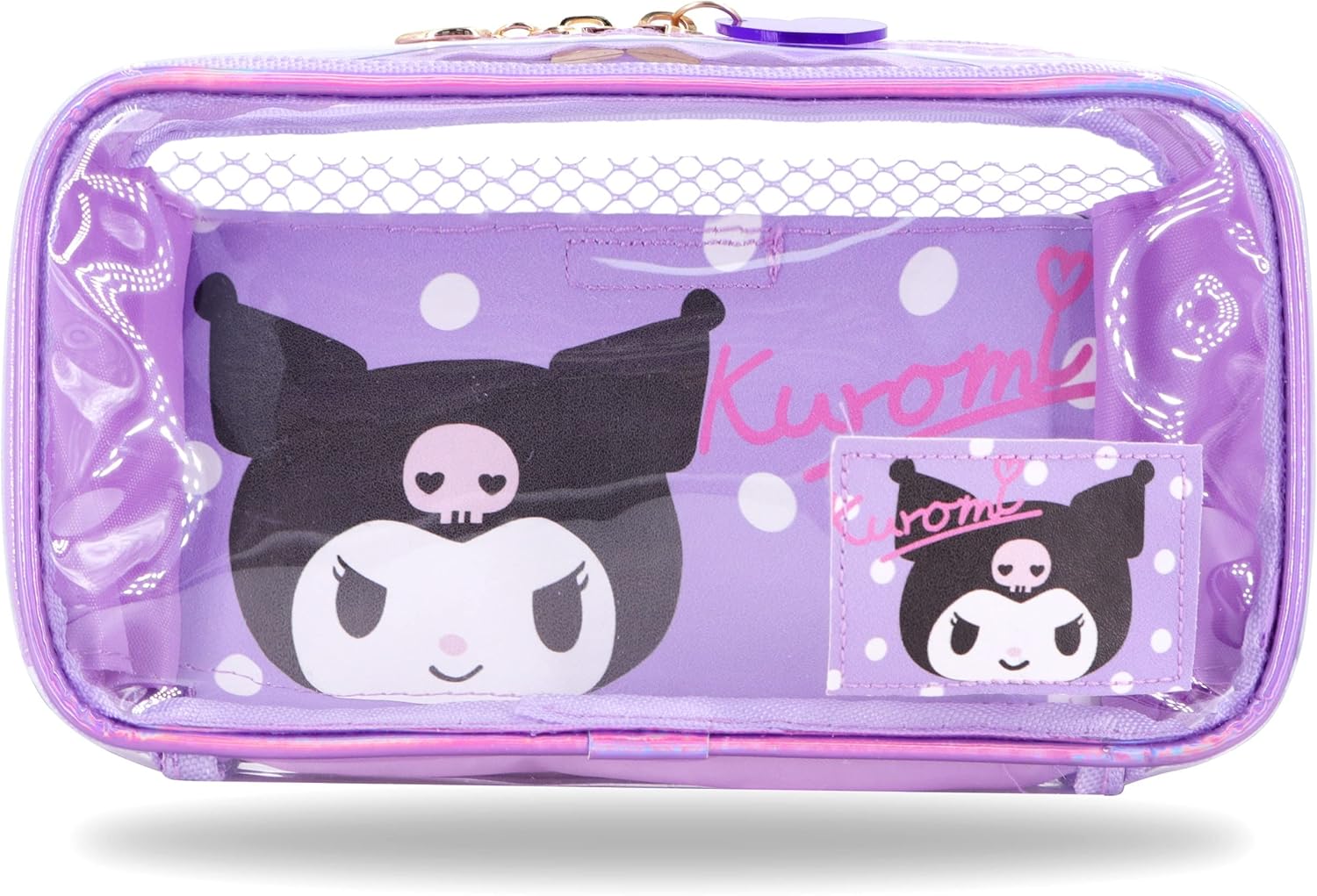 Amazon.com: Roffatide Anime Kuromi Clear Makeup Bag Purple Waterproof ...