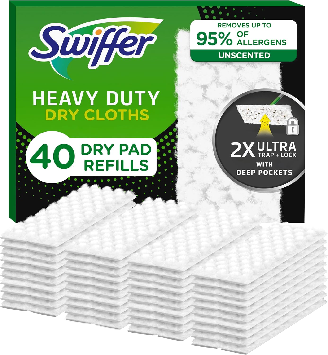 Swiffer Sweeper 20 Pack Heavy Duty Mop Refills for Floor Cleaning ...
