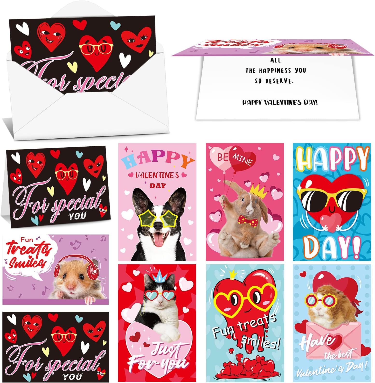 POPGIFTU Valentines Day Cards for Kids - 50 Pack Happy Valentine's Day ...