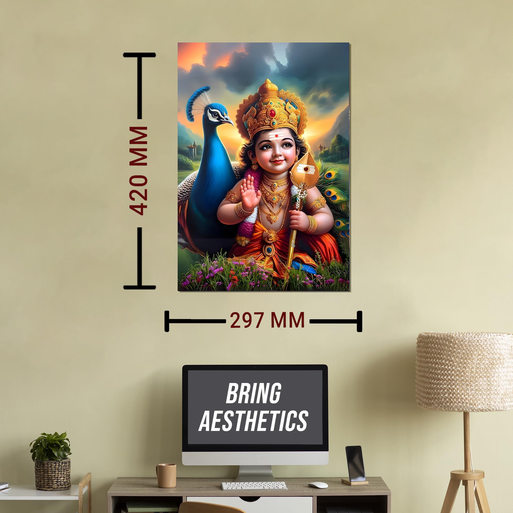 Roostaflag Lord Murugan Poster Cute Baby Murugan Poster Murugan Sticker ...
