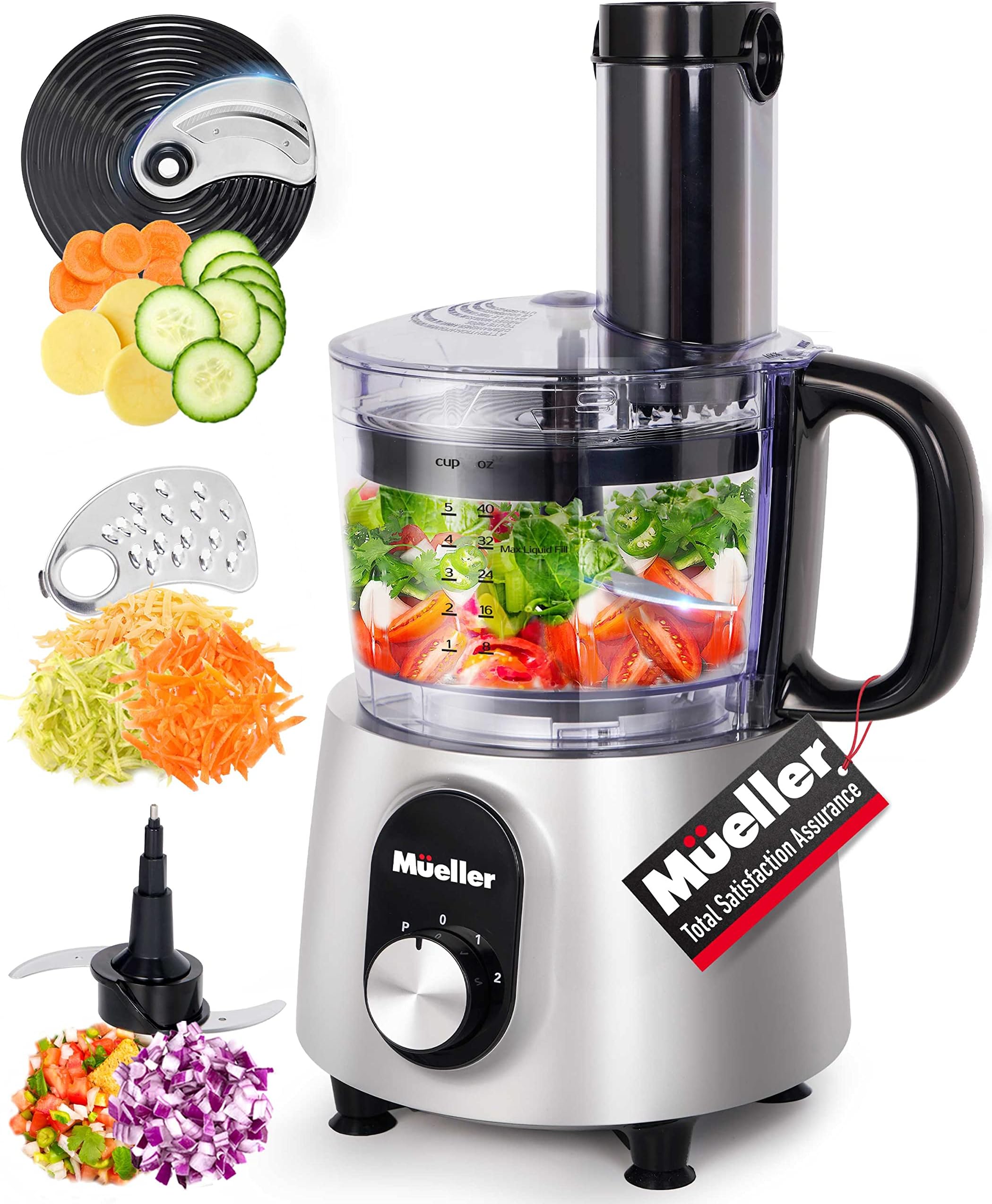 Amazon.com: Russell Hobbs FP3100BKR Retro Style Food Processor, 8-Cup ...