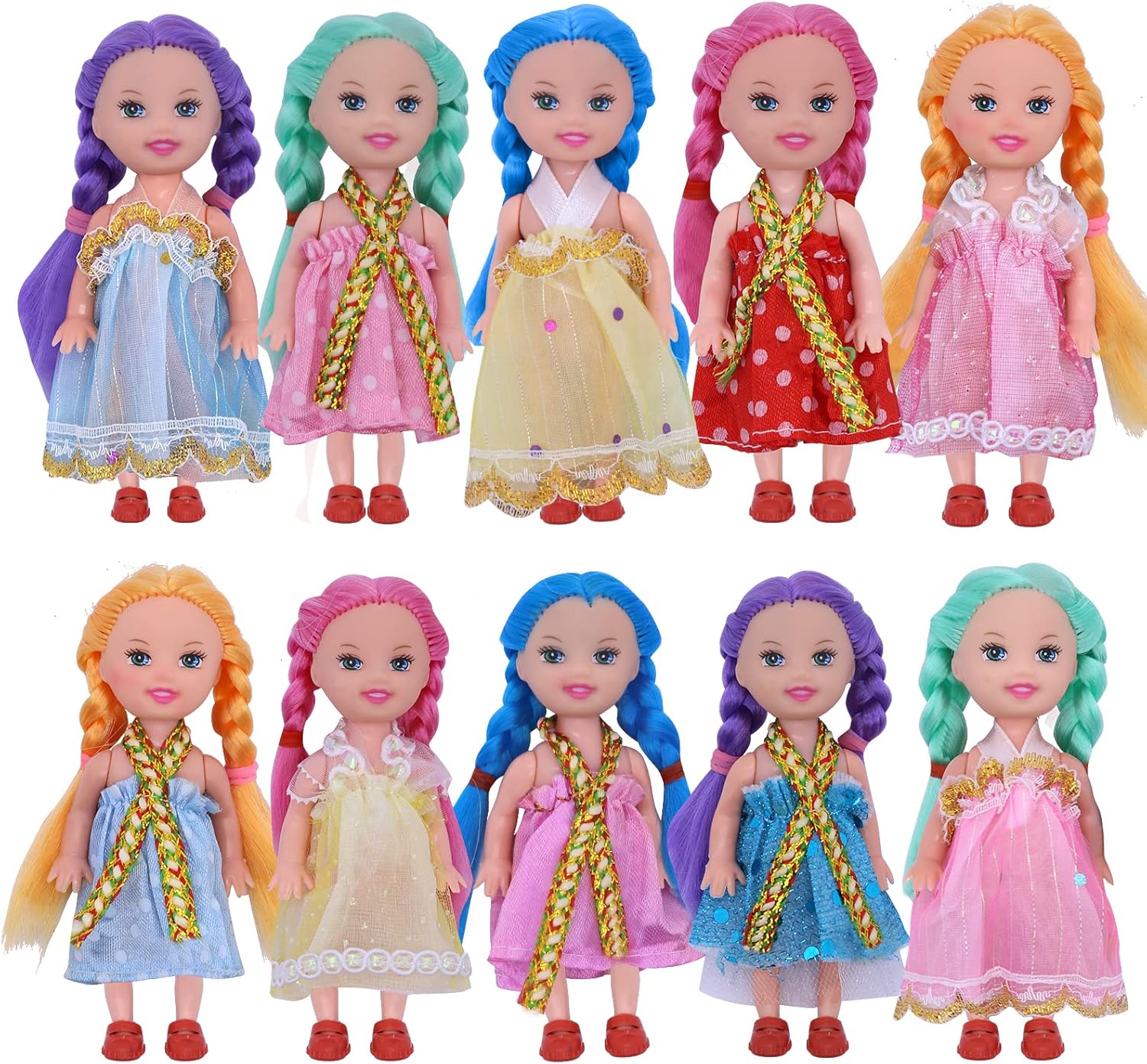 Amazon.com: Doll Surprise Set - Cute Miniature Princess Dolls 4.1 Inch ...