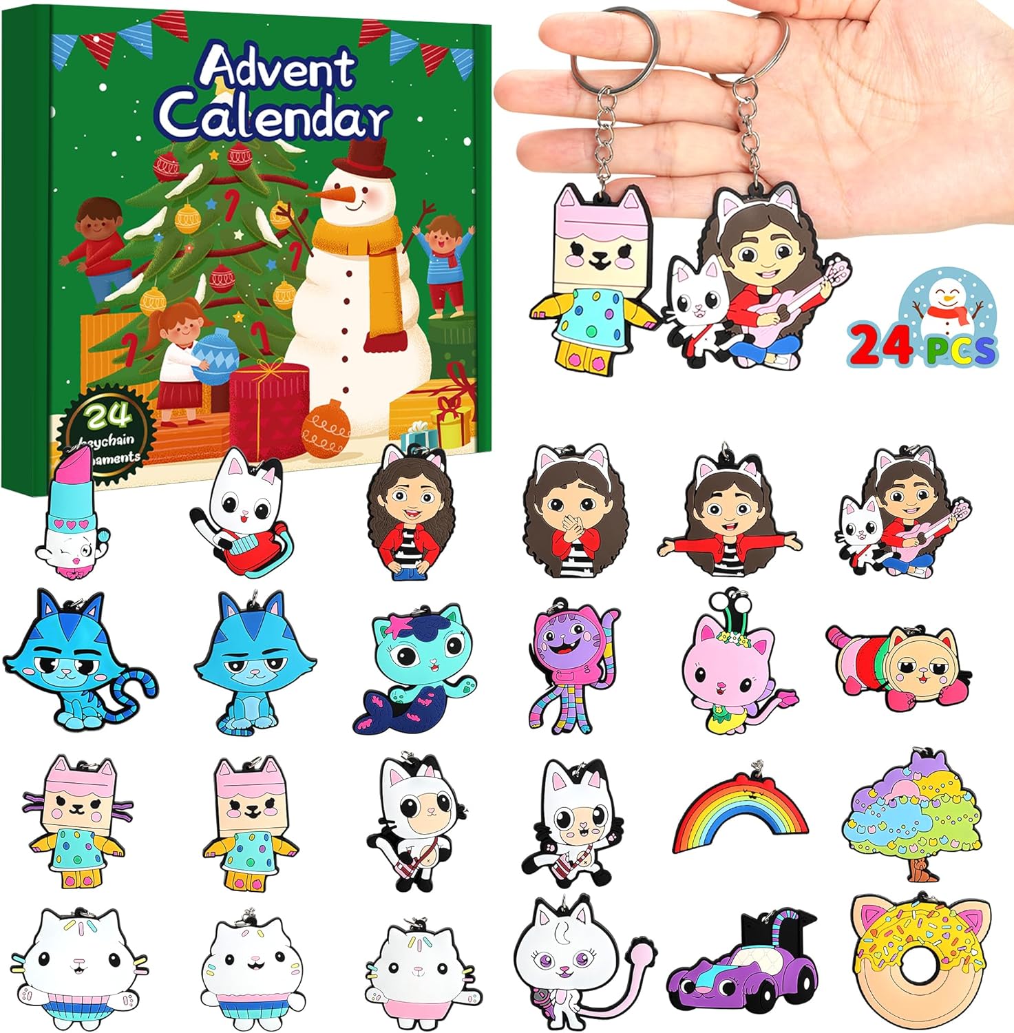 Amazon.com: 2023 Christmas Advent Calendar Keychains - 24Pcs Cute ...