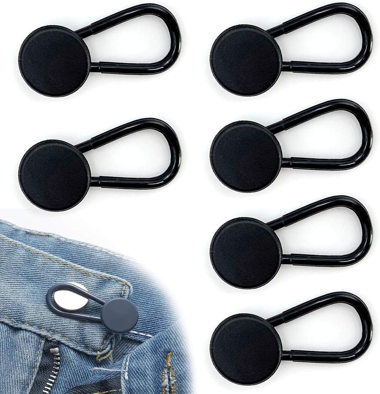 Amazon.com: EYBDYB 6PCS Flexible Waist Extenders for Jeans & Pants ...