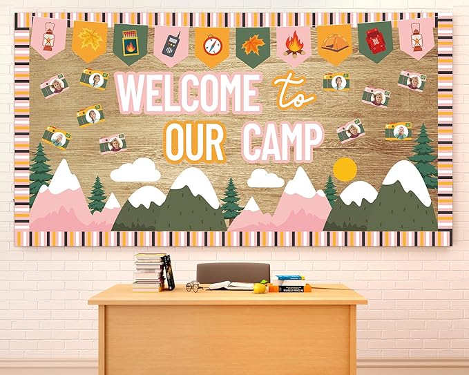 Amazon.com : Camping Bulletin Board Set Woodland Classroom Decor ...