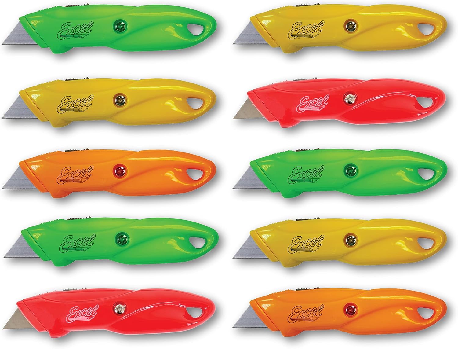 Excel Blade Box Cutters – Paquete retráctil de 10 cortadores de caja a ...