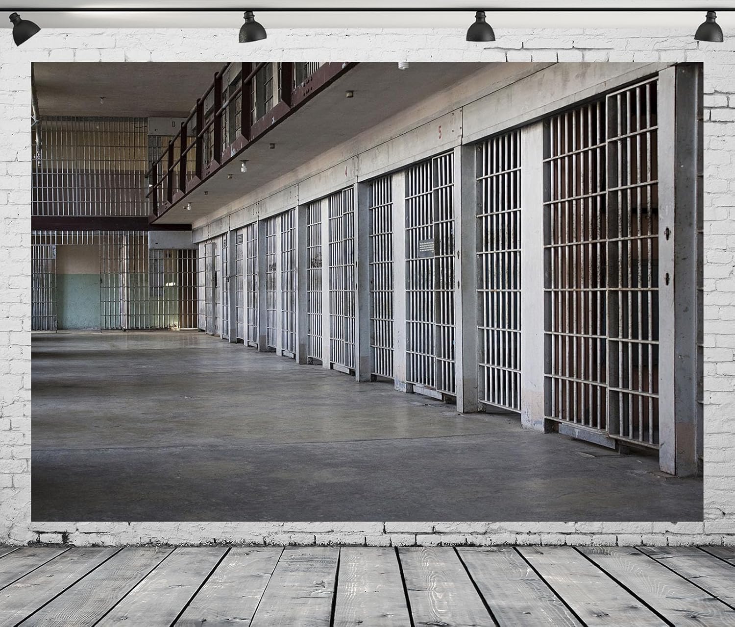 Amazon.com : CORFOTO 7x5ft Fabric Prison Photography Backdrop Jail Cell ...