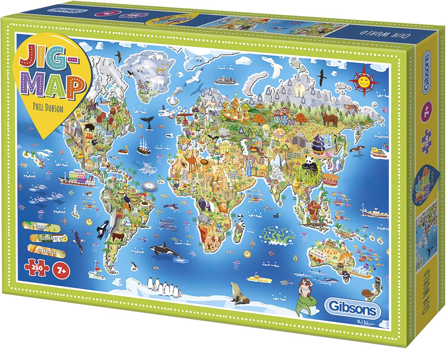 Our World Jigmap | 250 Piece Children’s Jigsaw | World Map Animal ...