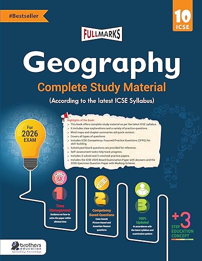 Full Marks ICSE Geography Class 10 Complete Study Material | Based on Latest ICSE Syllabus 2026 ...