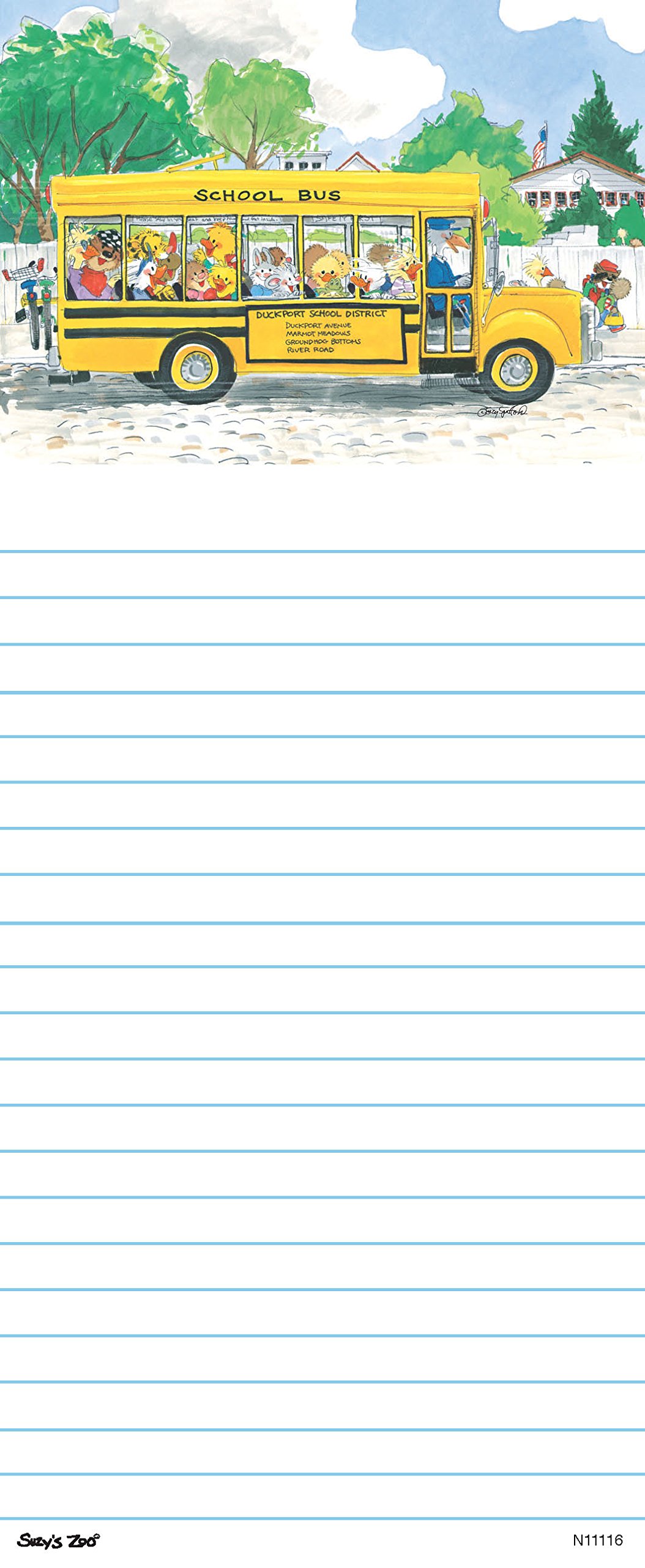 School Bus Writing Template