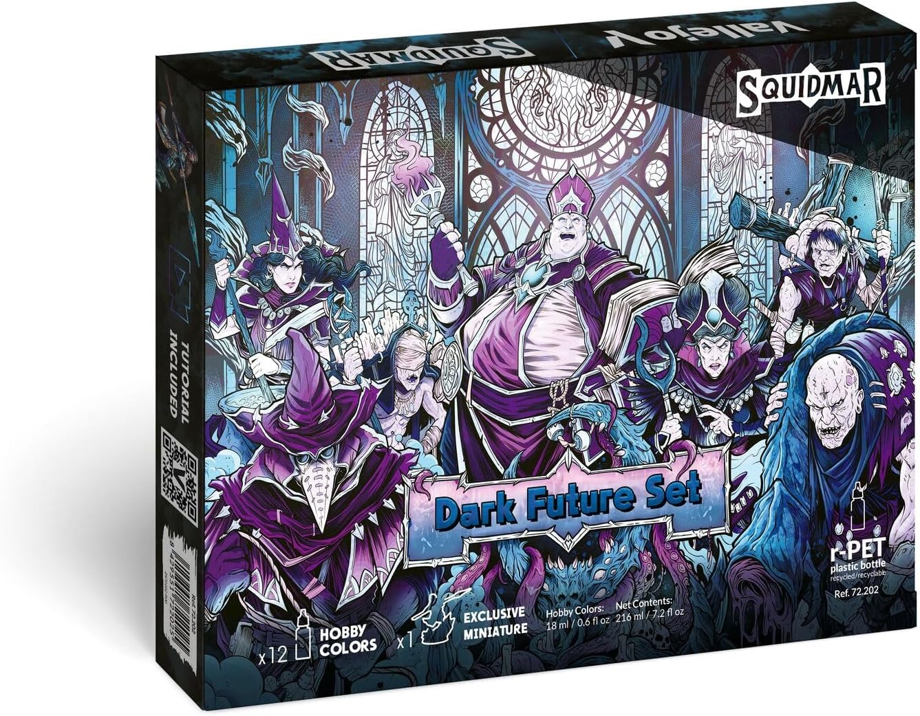 Vallejo - Squidmar Dark Future Paint Set 72.202 | 12 x 18 ml/0.6 fl oz ...