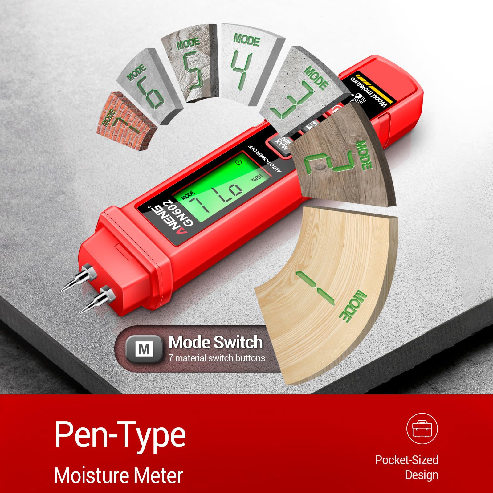 Snapklik.com : ANENG Wood Moisture Meter Detector, Water Leak Detector ...