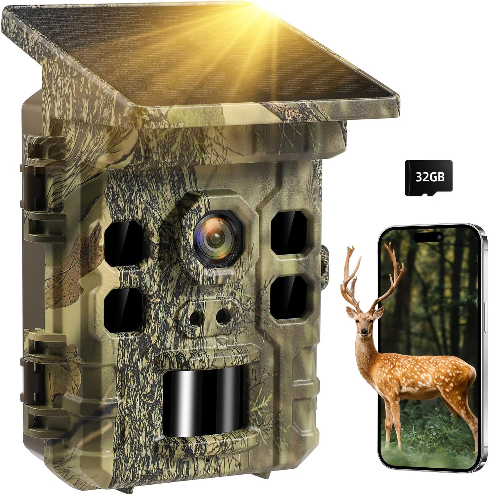 Amazon.com: YWYLL Solar Trail Camera with 24/7 HD Recording Night ...