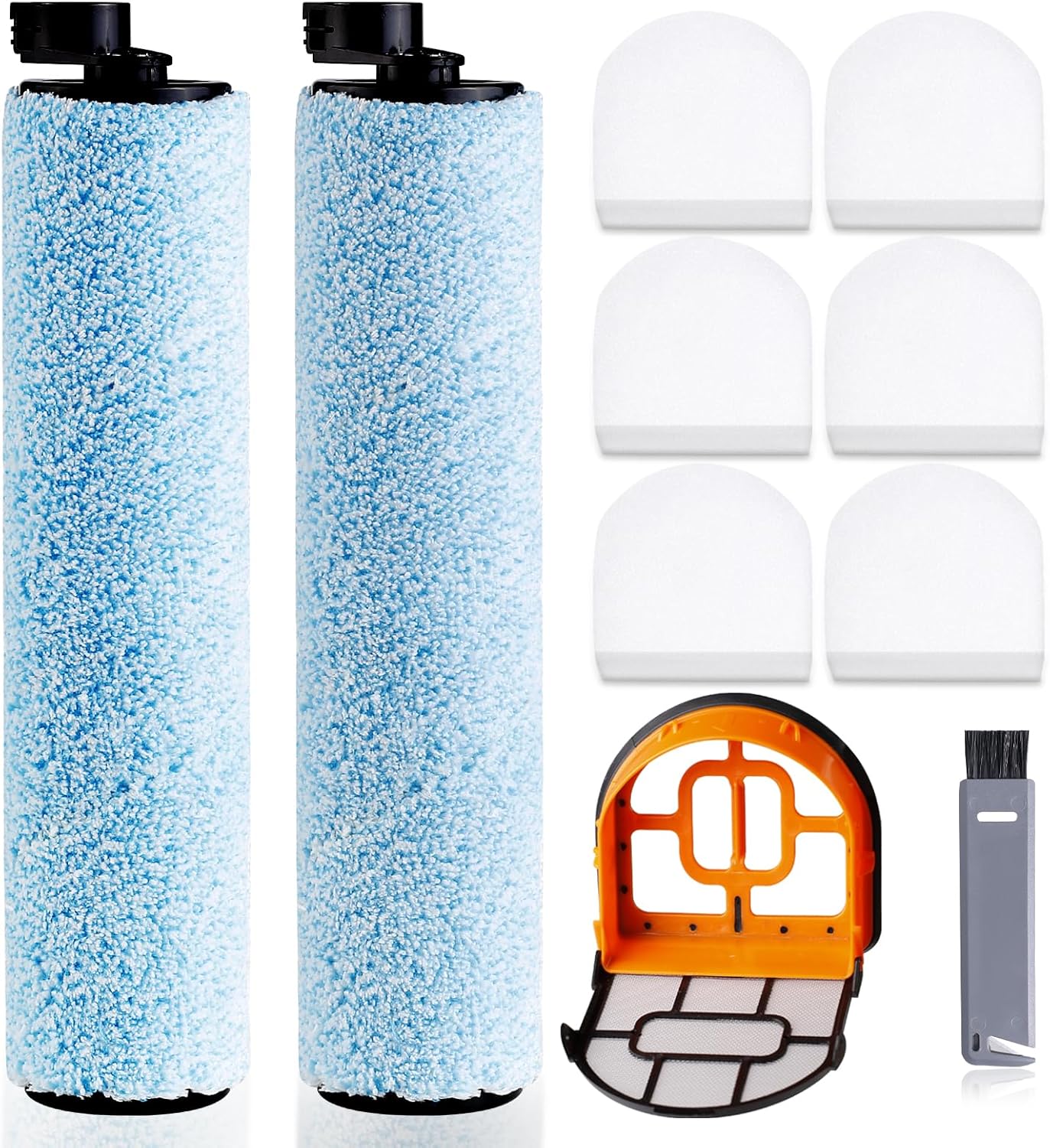 Amazon.com: 9 Pack Replacement Roller Brush and Foam Filters Kit ...