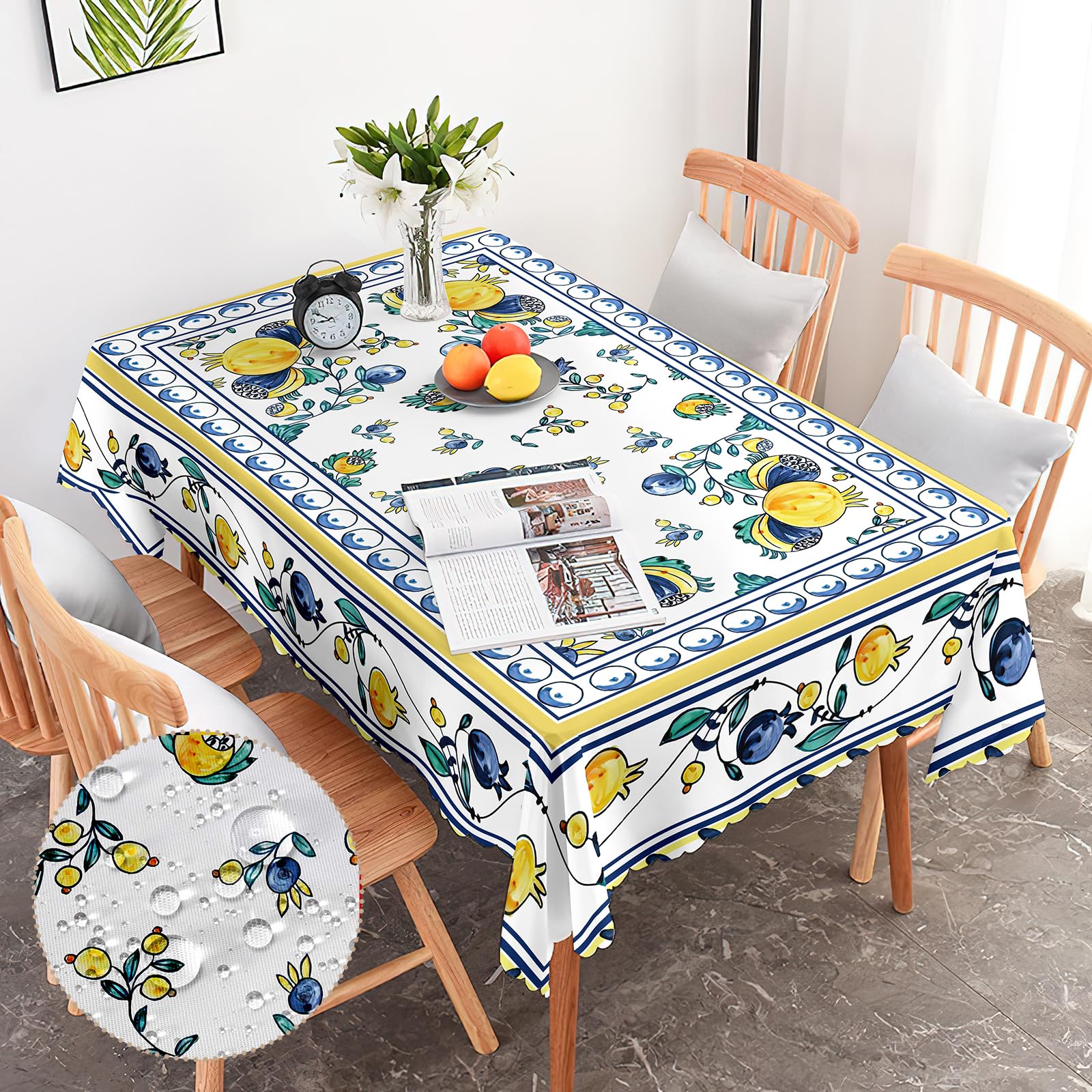 Amazon.com: Arroganttiom Rectangle Table Cloth, Floral Rectangle ...