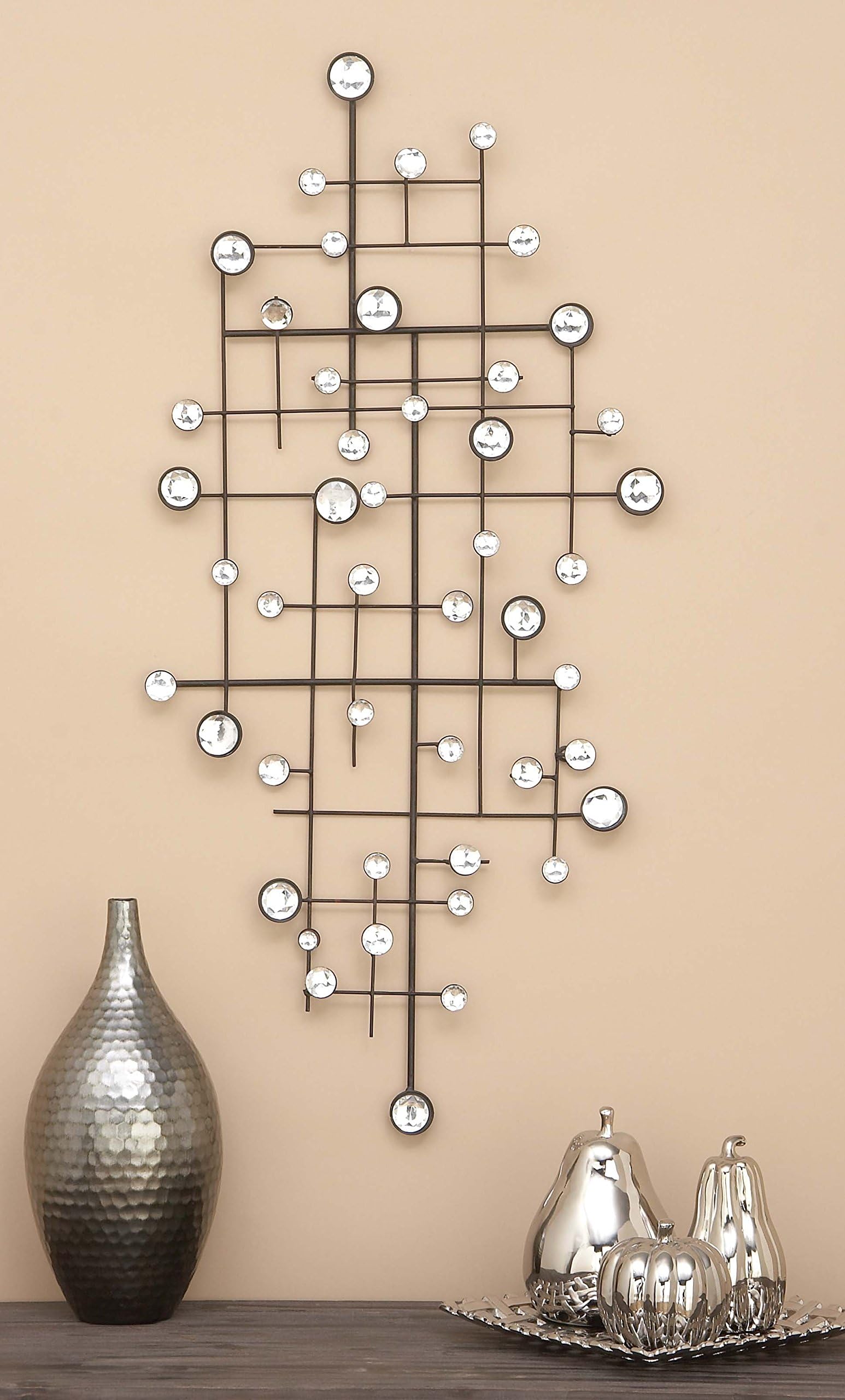 Amazon.com: Deco 79 13749 Metal/Glass Bead Wall Decor : Home & Kitchen