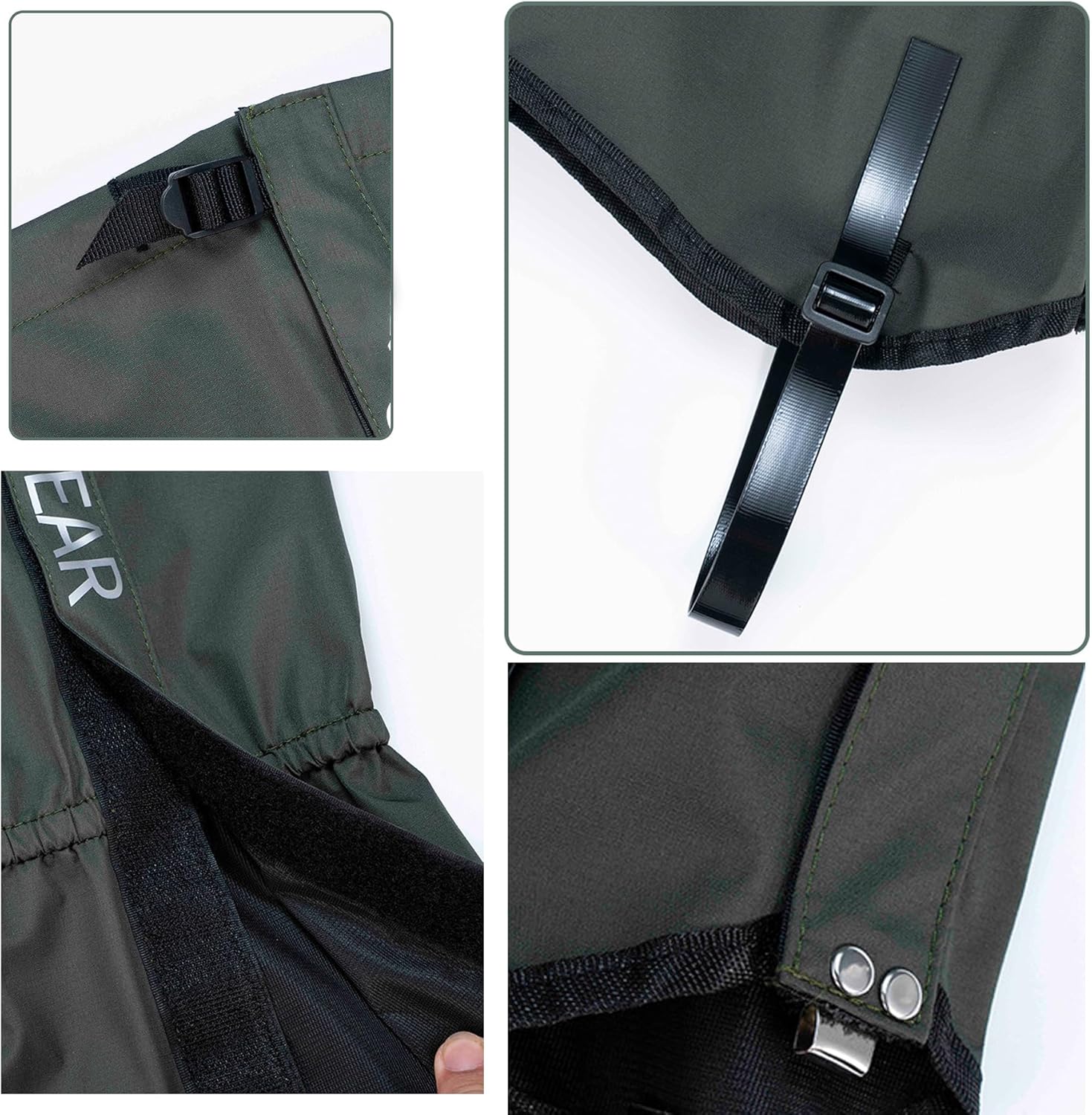 Snake Gaiters for Women Men Waterproof Leg Gaiters Adjustable Snow Boot ...