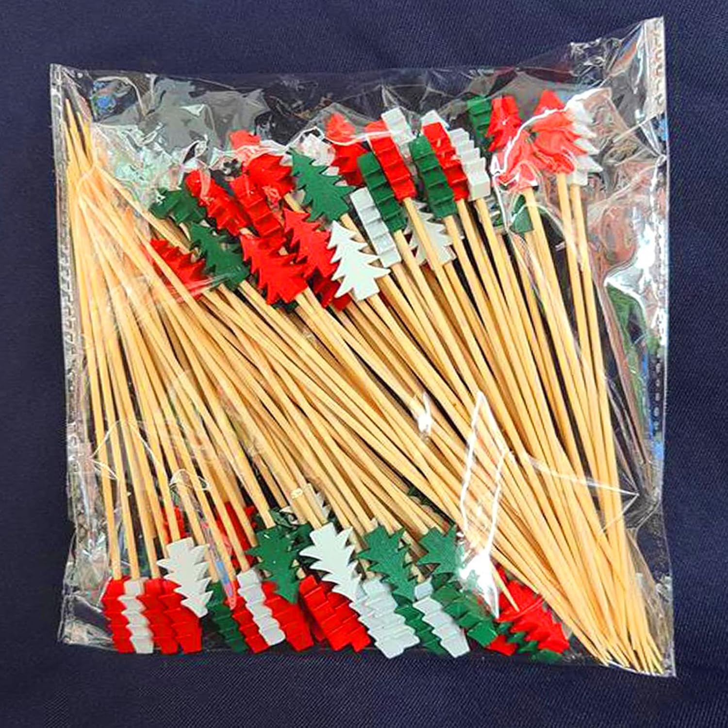 100PCS Christmas Cocktail Sticks, 4.7IN Fruit Picks for Christmas ...