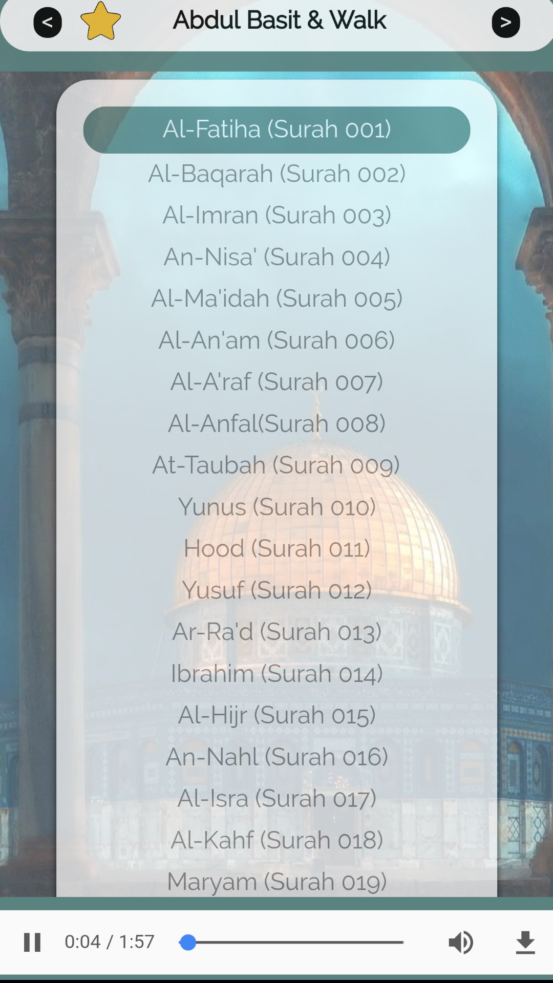 Quran English Audio Player - App on the Amazon Appstore