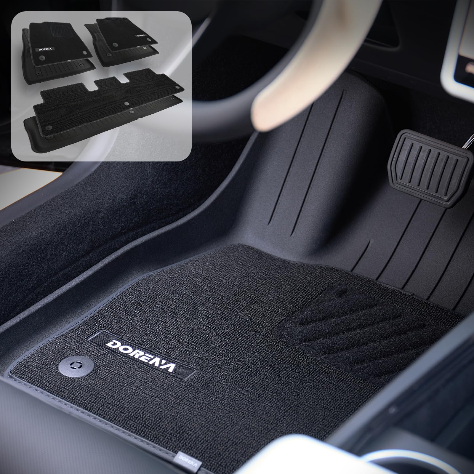 Amazon.com: DORENA Floor Mats for Tesla Model 3 Highland 2024 2025 ...
