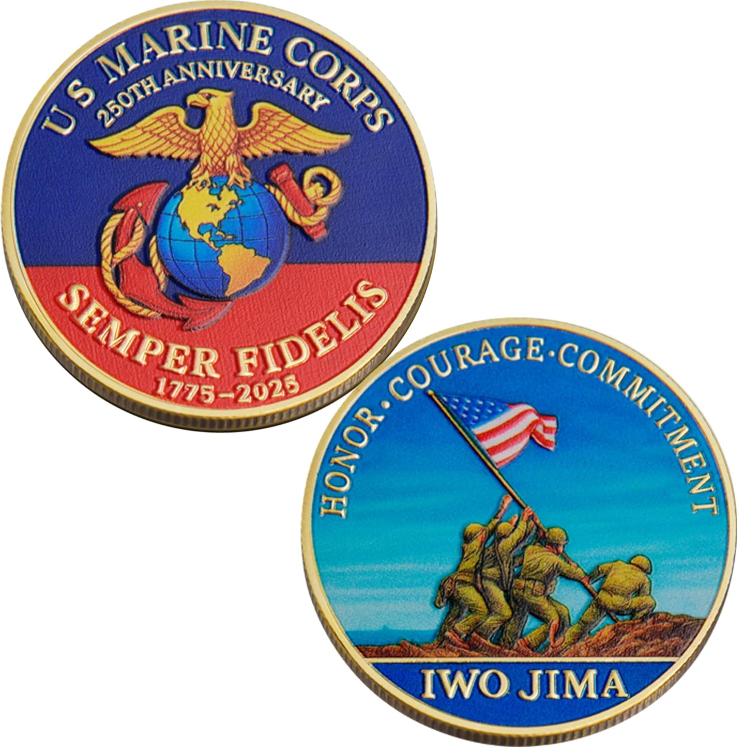 Amazon.com: Marine Corps 250th Anniversary Commemorative Coin – 1775 ...
