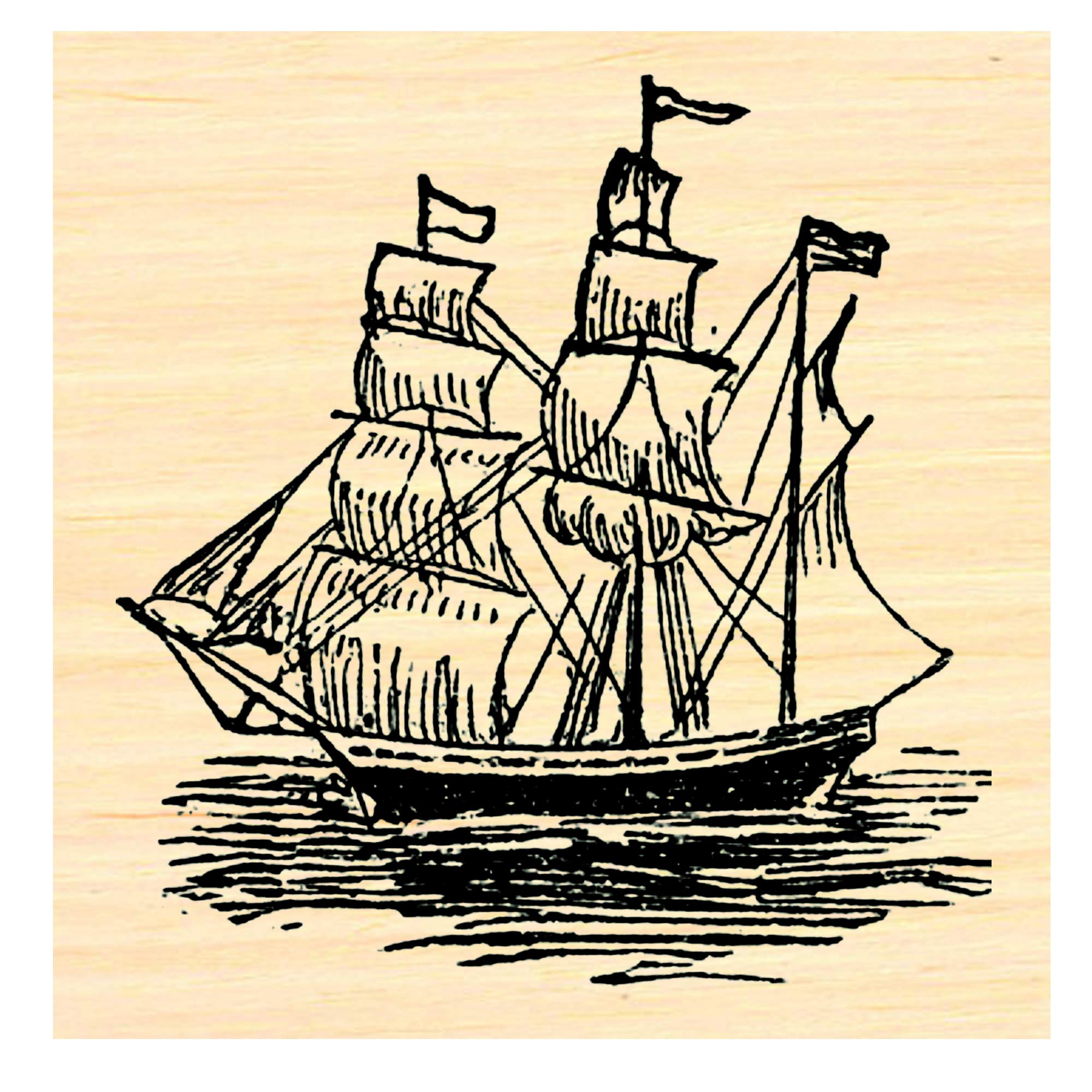Amazon.com: Vintage sail Ship Rubber Stamp P41 : Arts, Crafts & Sewing