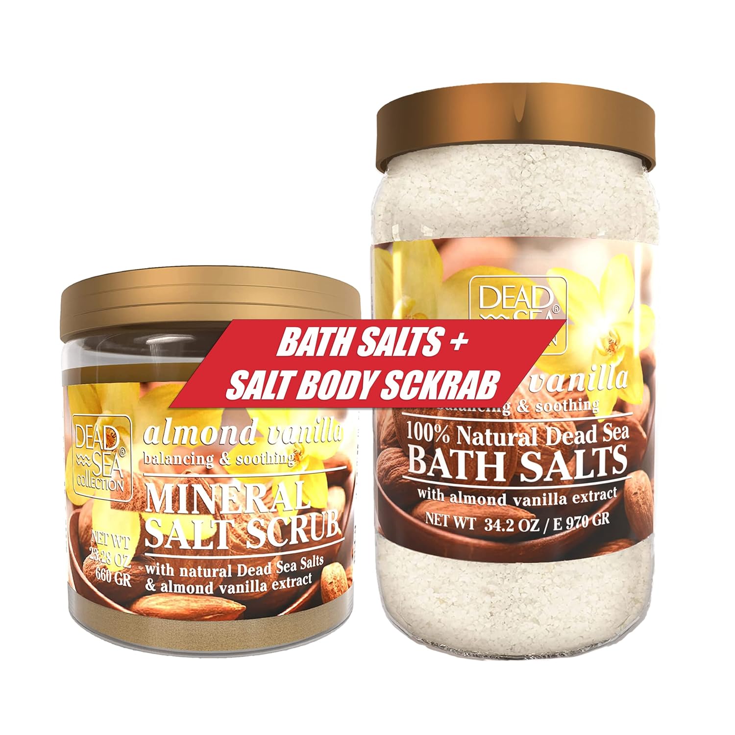 Amazon.com : Dead Sea Collection Salt Body Scrub - Large 23.28 OZ ...