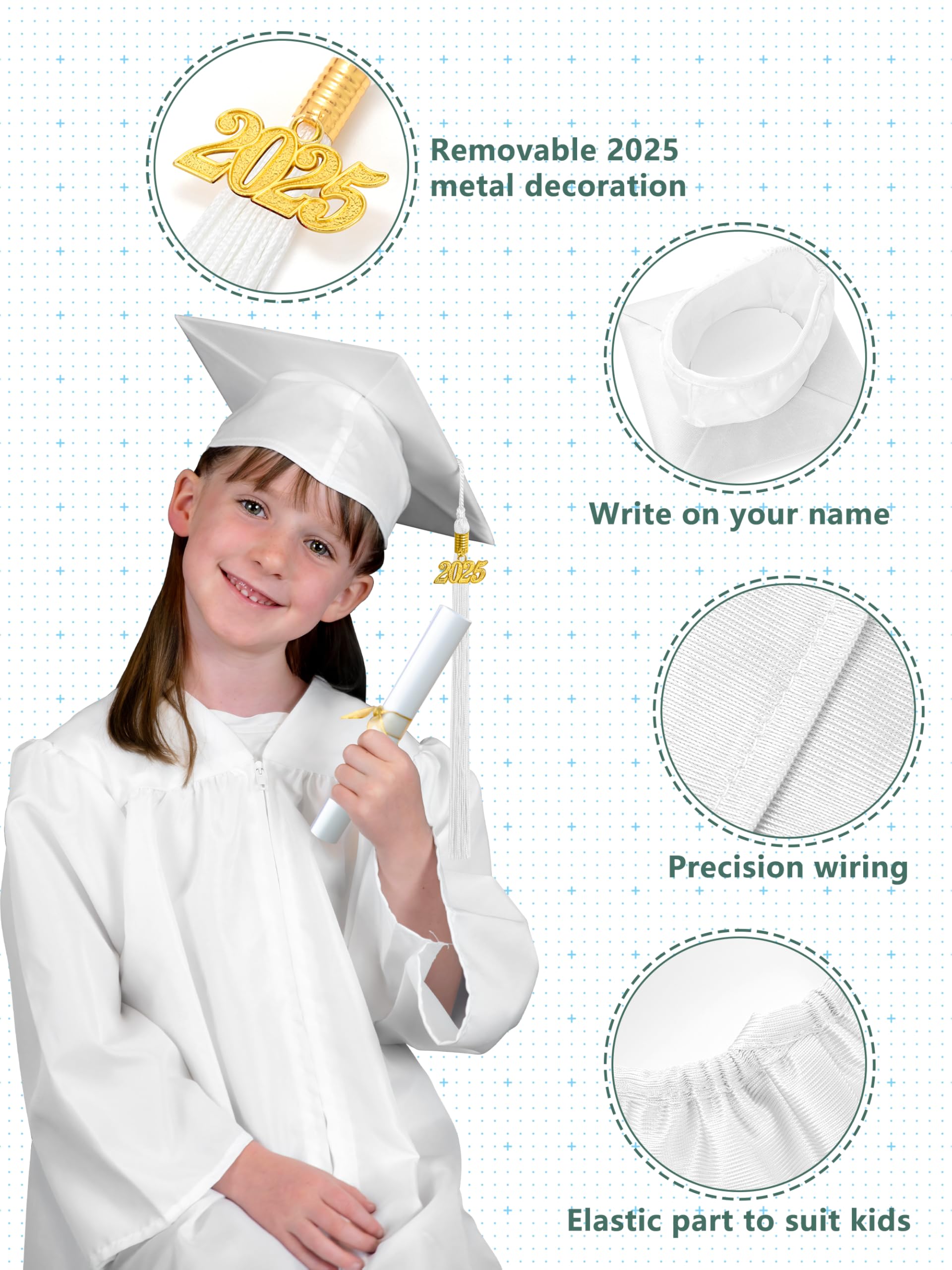 Snapklik.com : QZYL Preschool Graduation Cap And Gown Set, Unisex ...