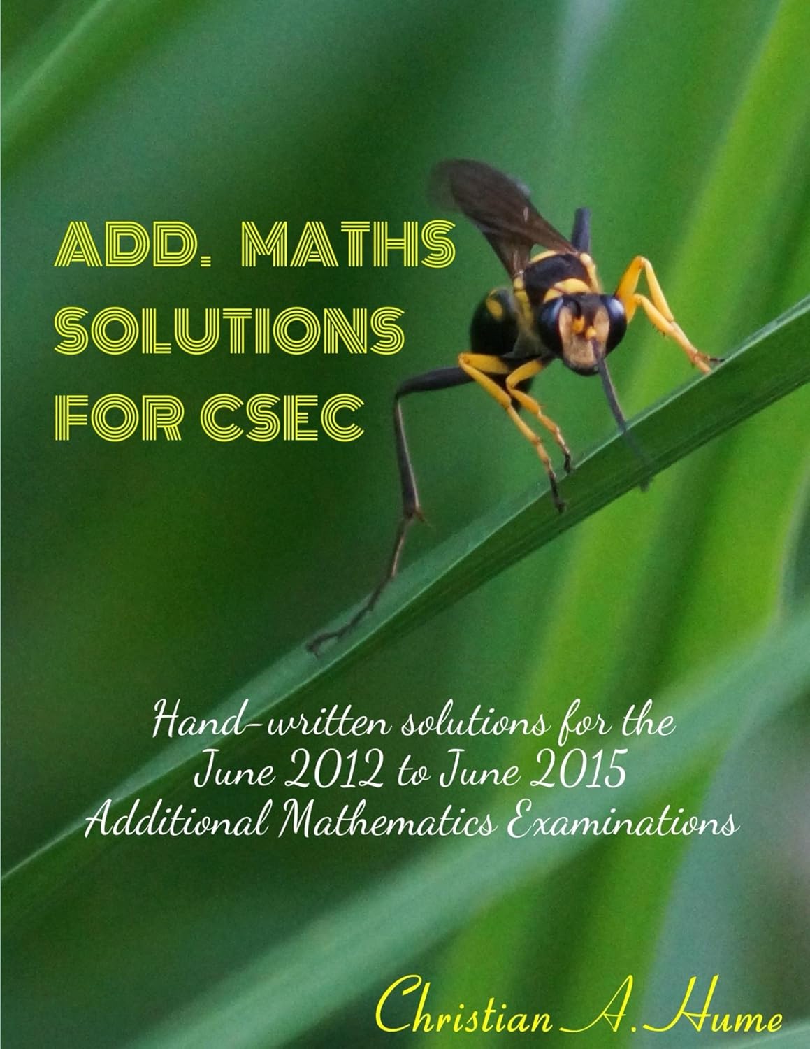 Add. Maths Solutions for CSEC: Hand-written solutions for the June 2012 ...