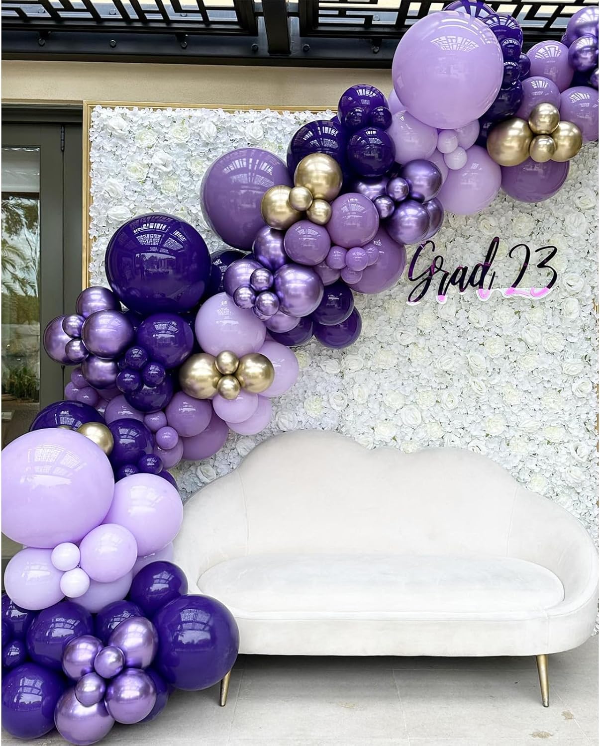 Kit de guirnalda de globos morados Kit de arco de globos color morado y ...