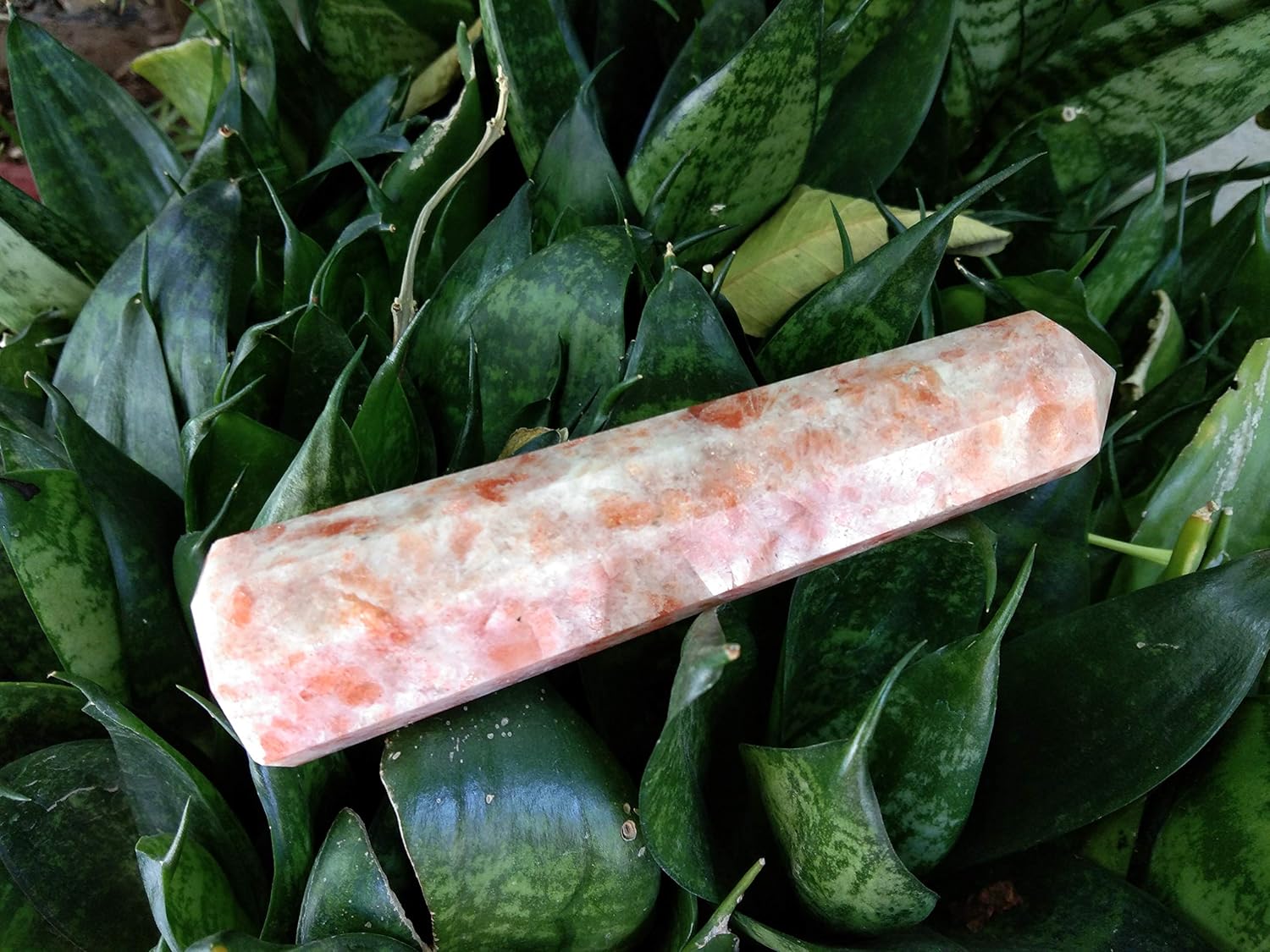 Torre de obelisco de piedra solar genuina Jumbo de 8 facetas de cristal ...