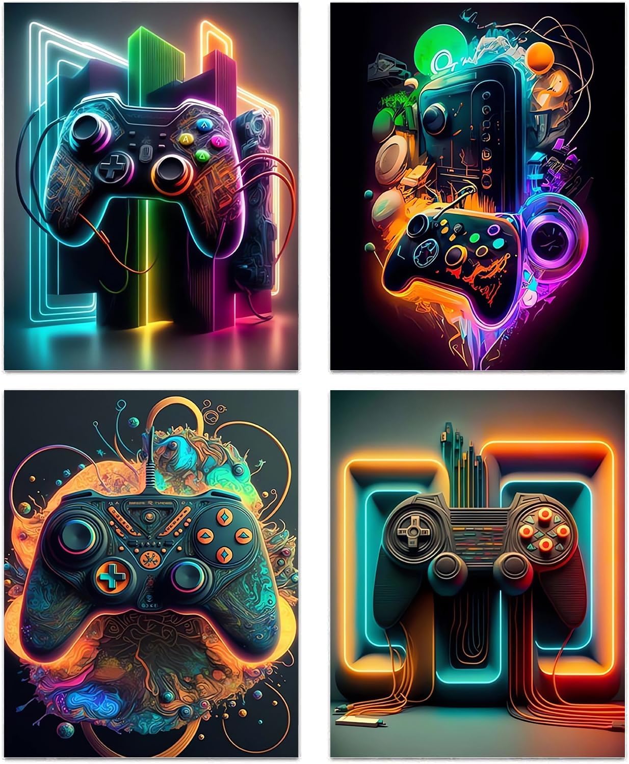 Amazon.com: TOCDGOO Retro Video Game Art Posters, 4-Pack (8"x10 ...