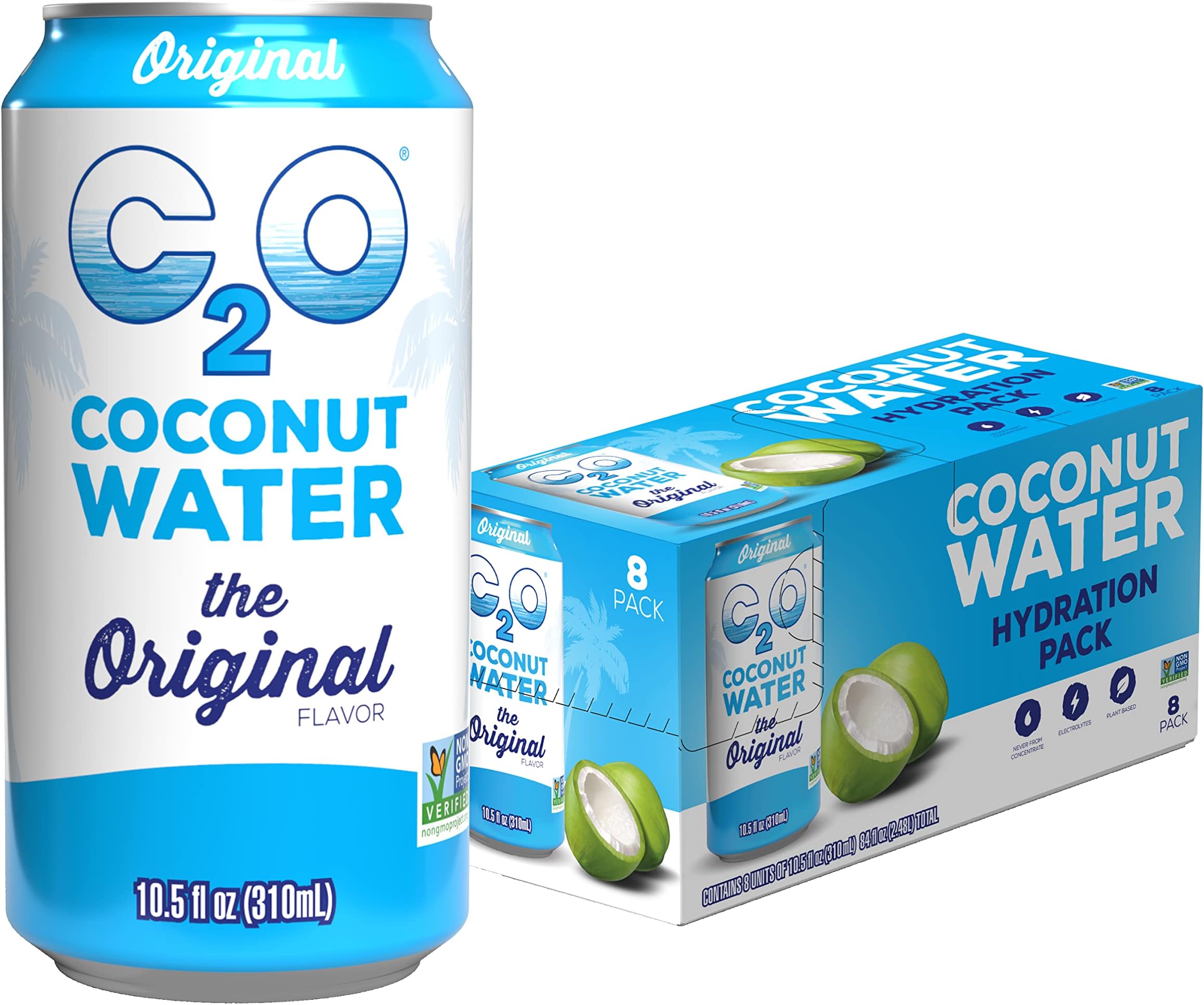 Amazon.com : C2O Original Coconut Water, 10.5 FL OZ (8 Pack) : Grocery ...