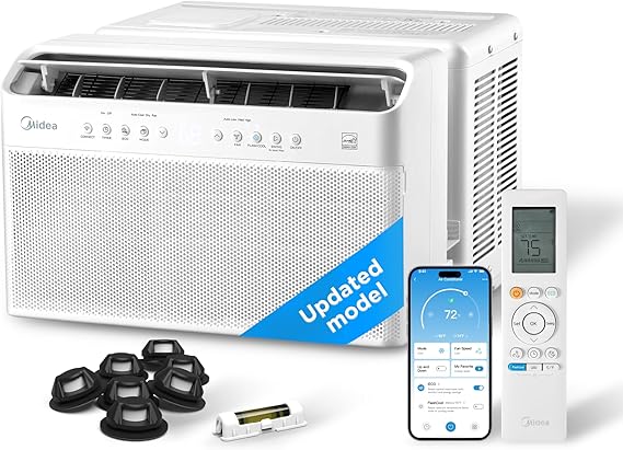 Amazon.com: Midea 10,000 BTU U Shaped Smart Inverter Window Air ...