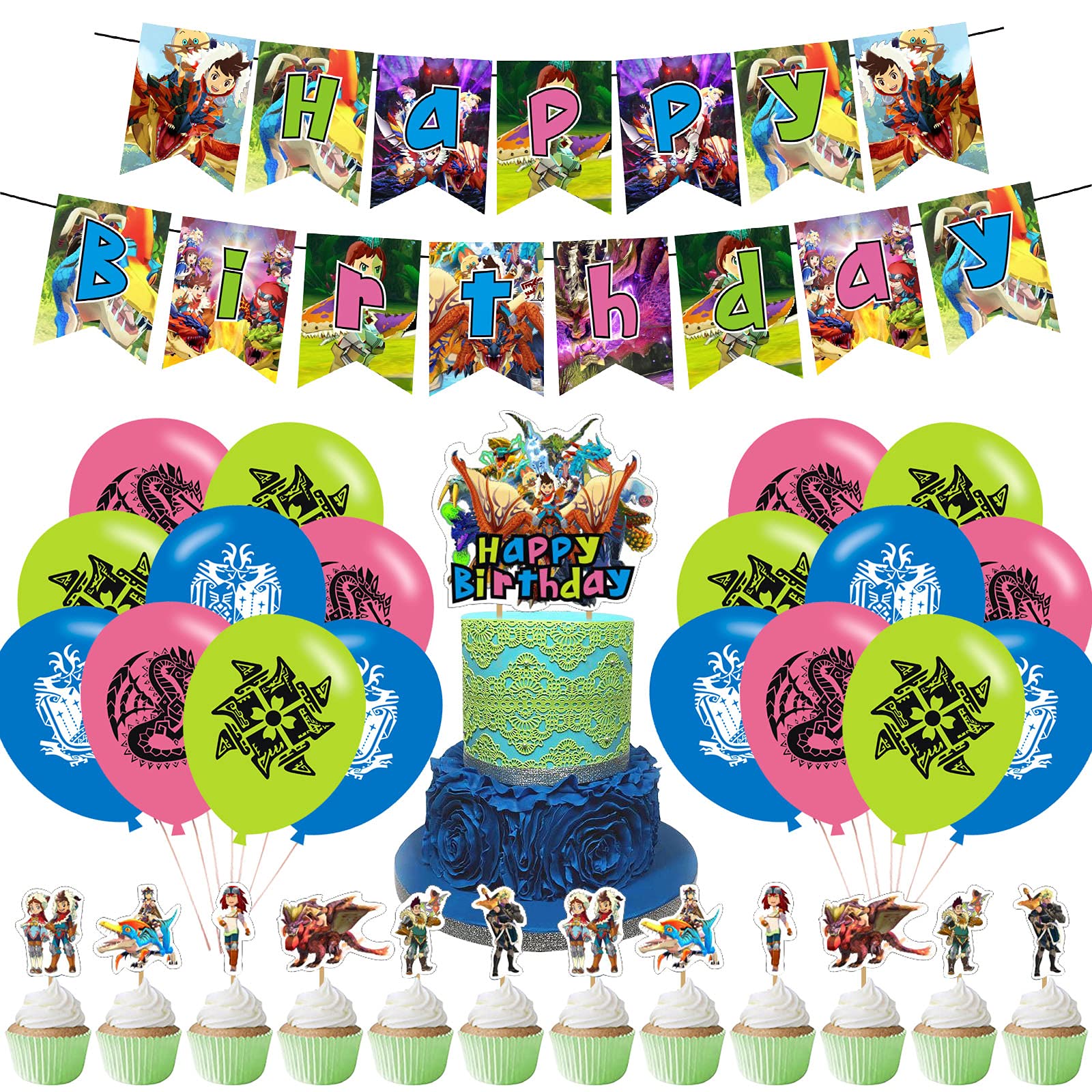 Monster Hunter Birthday Party Supplies Monster Hunter Party Decoration For Boy | Desertcart Bahamas