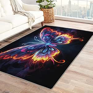 Amazon.com: Butterfly Rug & Home Decor - 2x3 Rug, Butterflies Rugs for ...