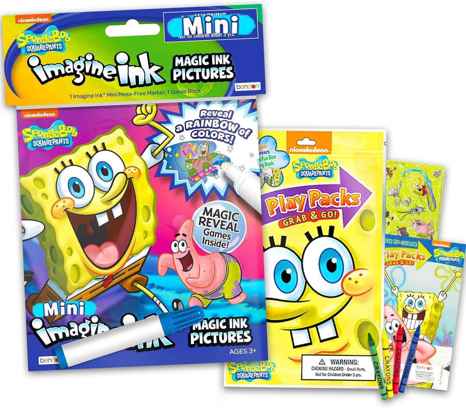 Amazon.com: Spongebob Squarepants Coloring Book Set - Spongebob Imagine ...