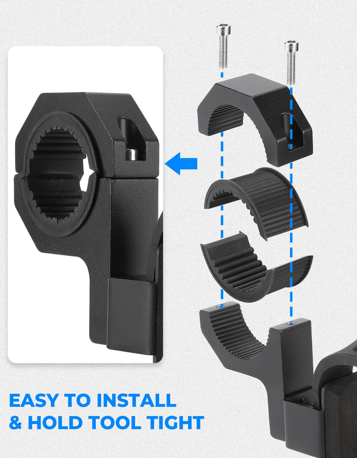 Snapklik.com : KEMIMOTO UTV Tool Holder Rack 2 Sets, Roll Bar UTV Tool ...