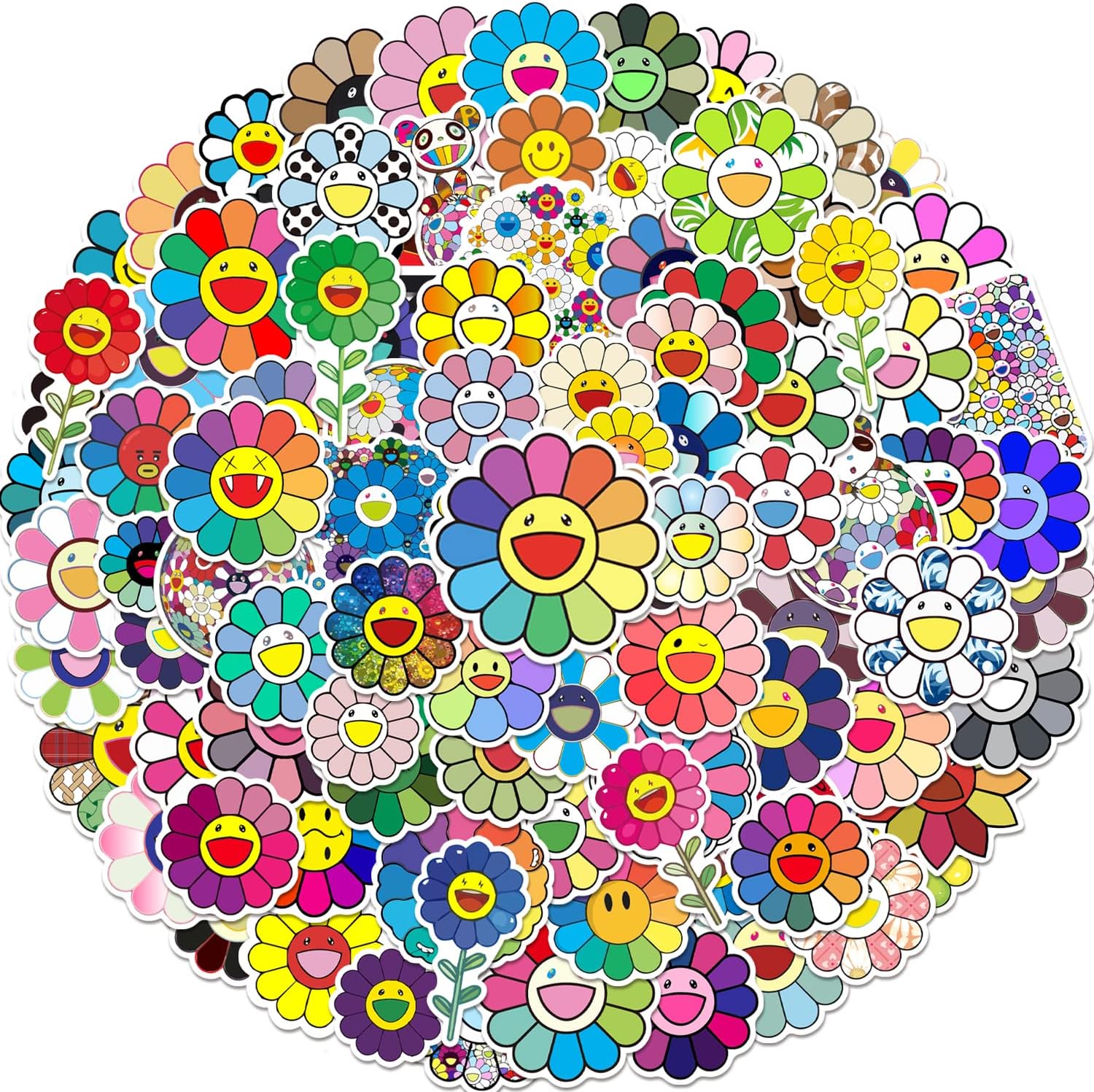 Amazon.com: Takashi Murakami Happy Flower Decal Sticker - Sticker ...