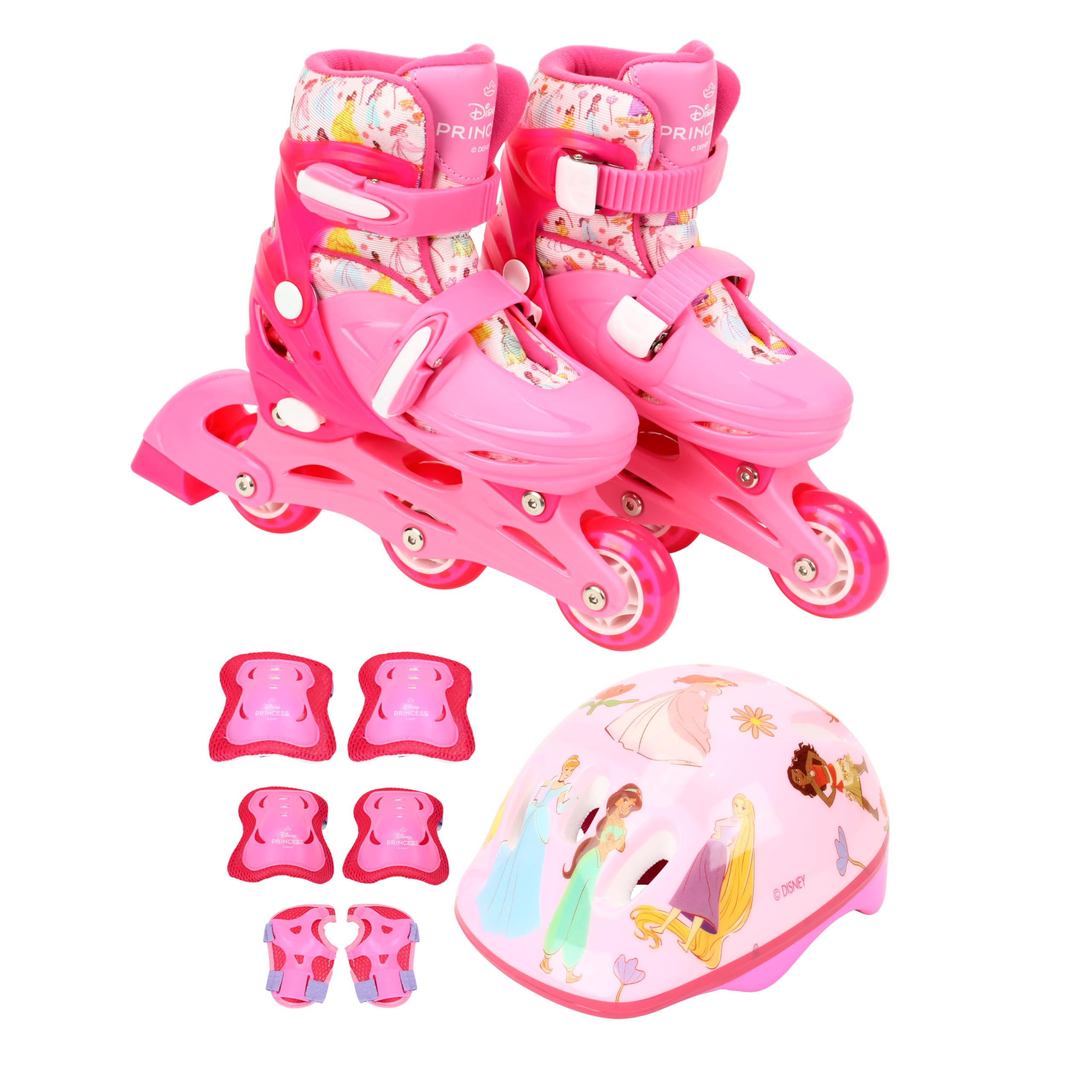 BBR Toys Patins 2 em 1 3 Rodas 28/31 com Kit de Proteção Disney ...