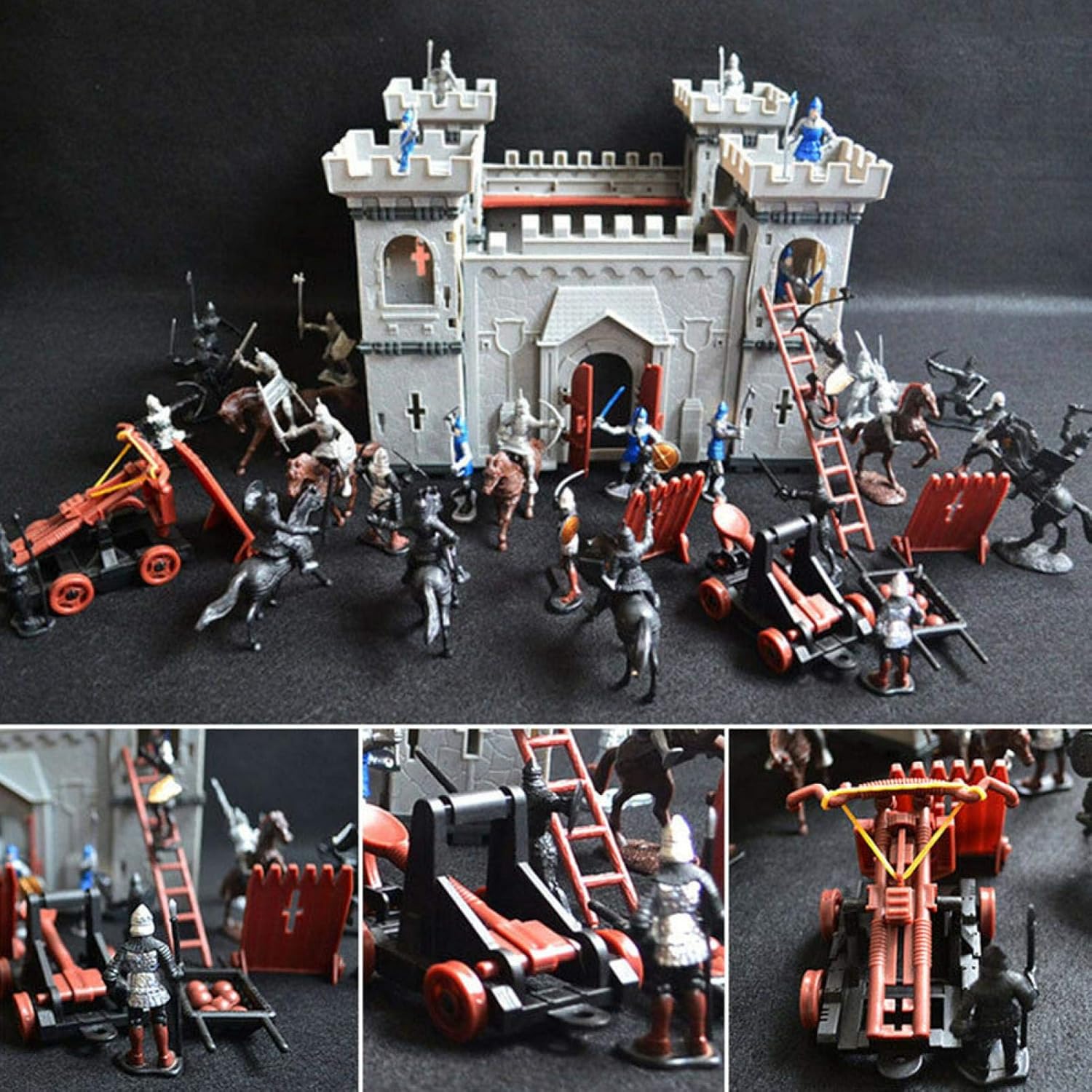 Amazon.com: JIANWEI Medieval Castle Toys, DIY Self Assembled Castle ...