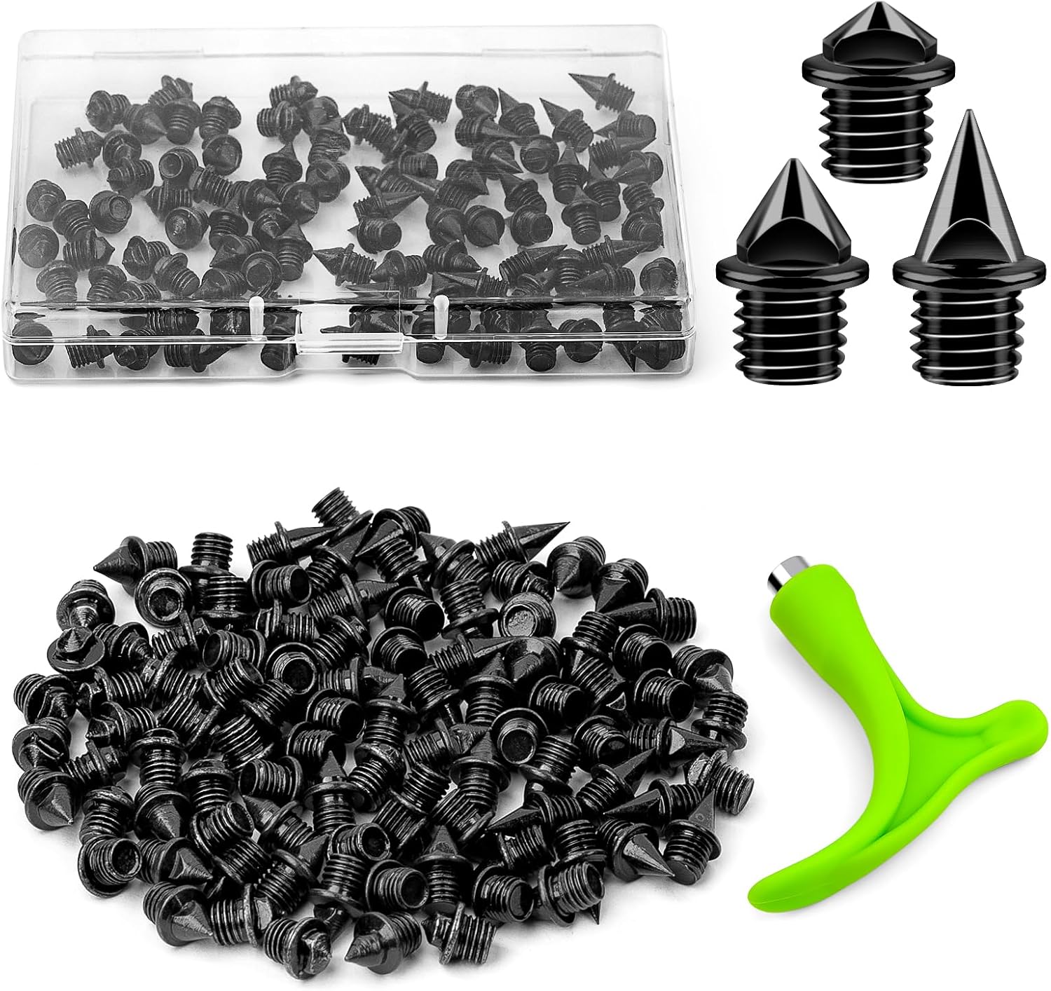 Amazon.com : 96PCS Alloy Steel Track Spikes, 32pcs 1/8in + 32pcs 3/16in ...