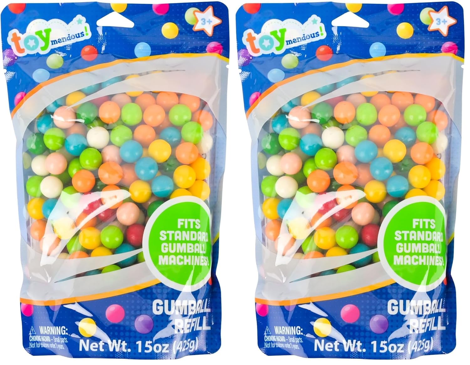 Amazon.com: Toymendous Gumballs for Gumball Machine, 15oz Assorted ...