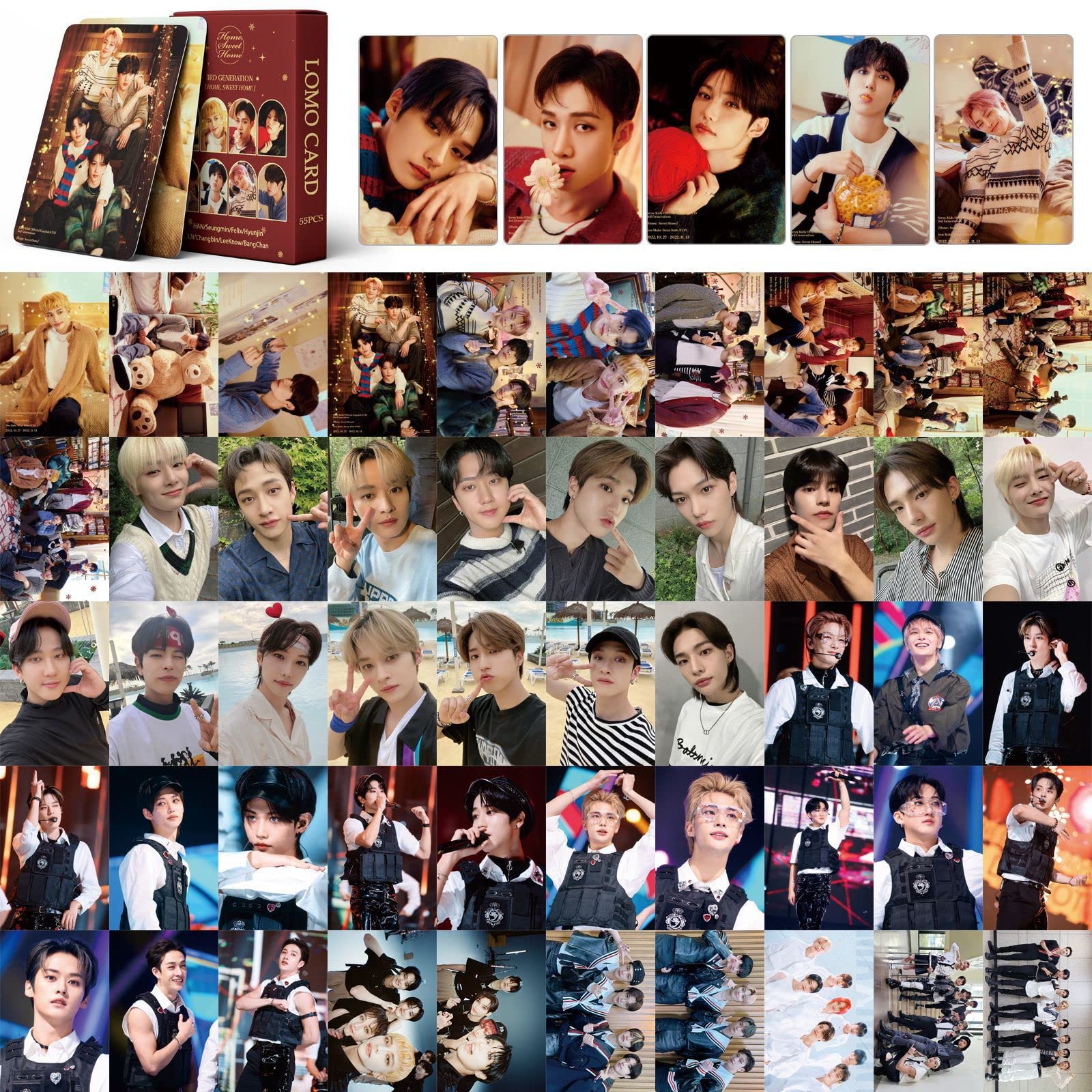 Goodern 55pcs Stray Kids Lomo Cards Stray Kids Home Sweet | Desertcart ...