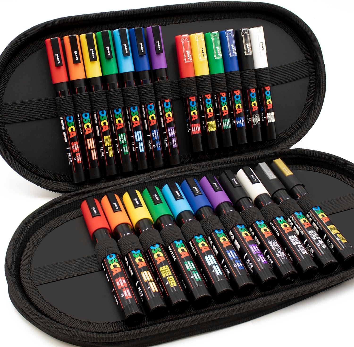 Posca - PC-5M / PC-3M / PC-1M - Paint Marker Art Pens - Display Case of ...
