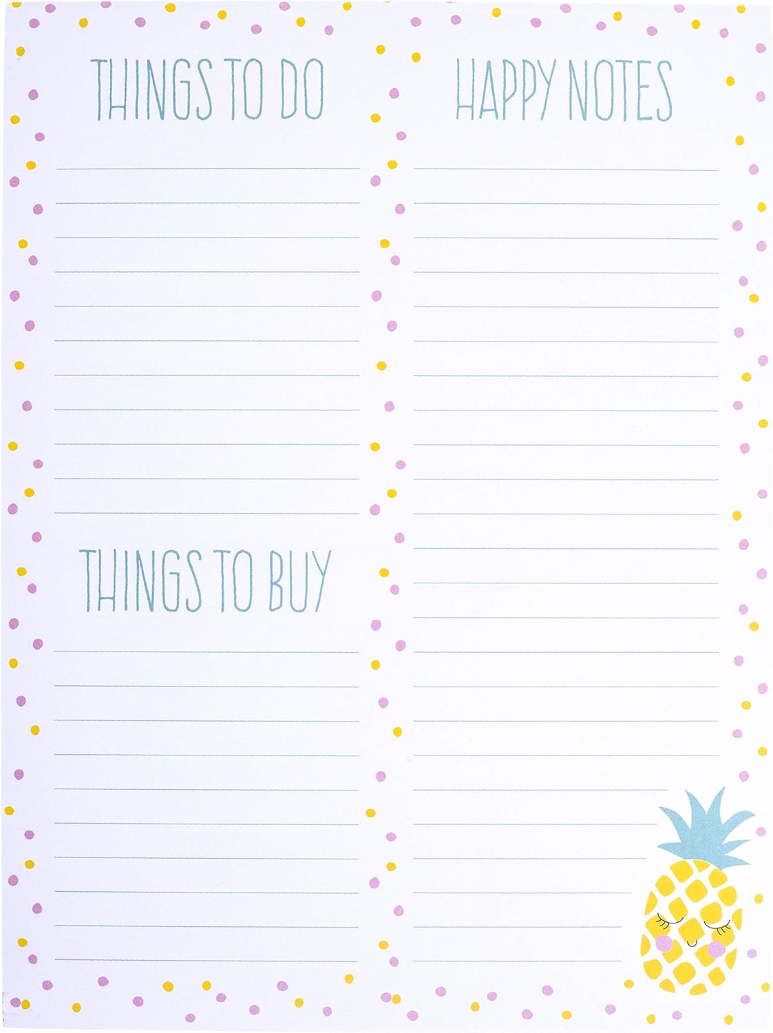 Amazon.com: Graphique Pineapple Face Large Notepad - Fun Notepad w/ 150 ...